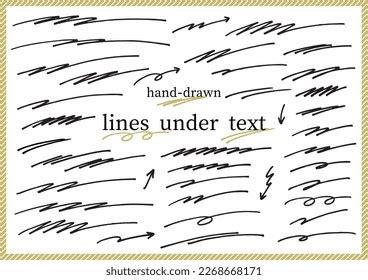 Handwritten Handdrawn Lines Under Text Underline Stock Vector Royalty Free 2268668171