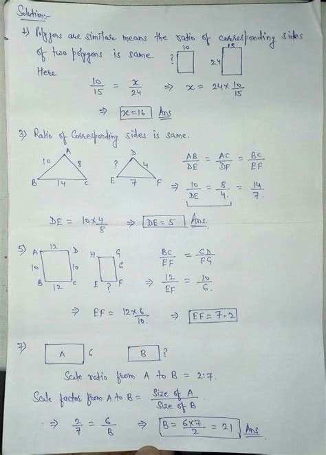 [solved] the polygons in each pair are similar find the missing side