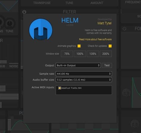 Play Music With Helm Synthesizer Trellis M4 Expressive Midi Controller Adafruit Learning System