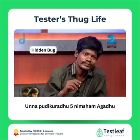 Testleaf Software Solutions Private Limited On Linkedin Testleaf Bugs Testers Memesdaily