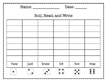Roll Read Write By Classroom Sneak Peek Teachers Pay Teachers