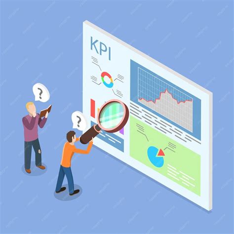 Premium Vector D Isometric Flat Vector Illustration Of Kpi As Key Performance Indicator