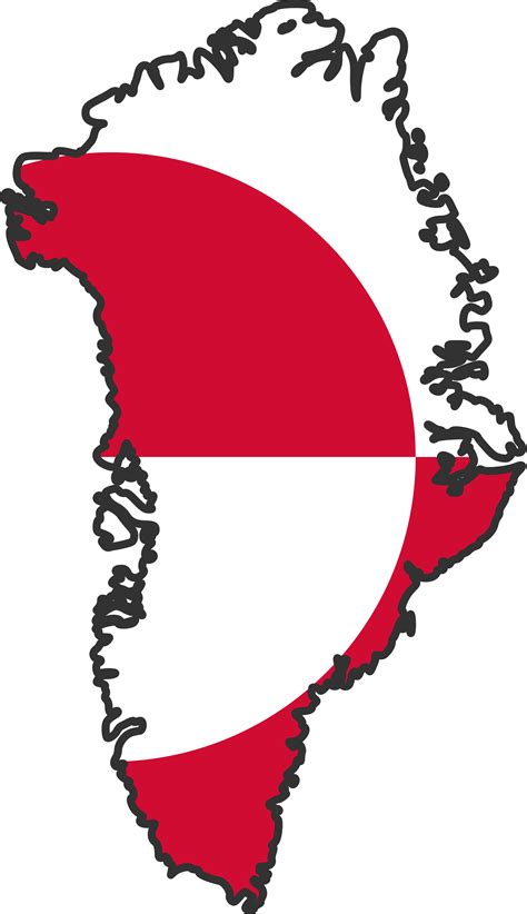 Greenland Flag Map MapSof Net