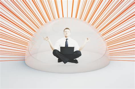 Premium Photo Man With Laptop Internet Security