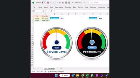 Pk An Excel Expert On Linkedin Exceltutorial Rygdialgauge Datavisualization Kpis