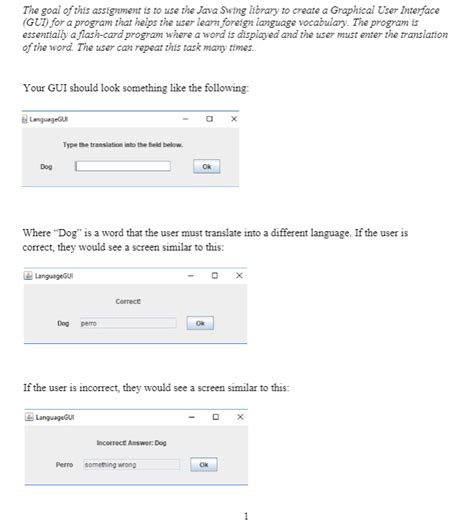 Solved The Goal Of This Assignment Is To Use The Java Swing