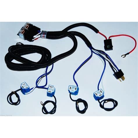 Ceramic Headlight 4 Headlamp Light Bulb Socket Plug Wiring Harness H4 4 Rh