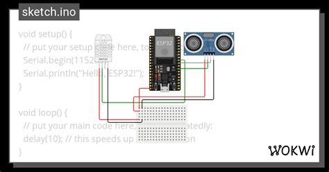 Radar With Temperature Sensor Wokwi Esp32 Stm32 Arduino Simulator