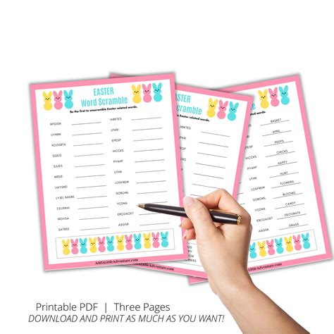 Printable Word Scramble Puzzles Free Downloads