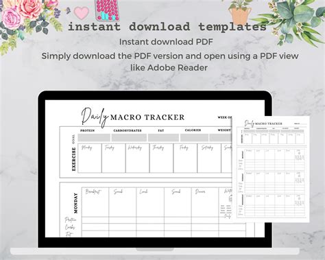 Macro Tracker Daily Macro Tracker Weekly Macro Tracking Sheet