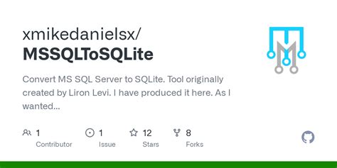 Github Xmikedanielsxmssqltosqlite Convert Ms Sql Server To Sqlite