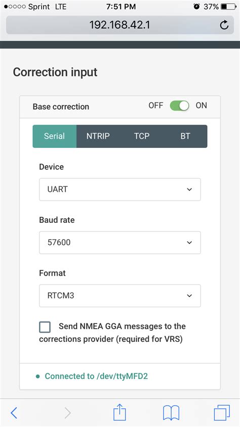 Rtk Inject With Mission Planner Error Hardware Integration Emlid