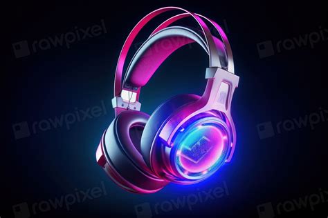 Gaming Headset Headphones Light Illuminated Premium Photo Rawpixel