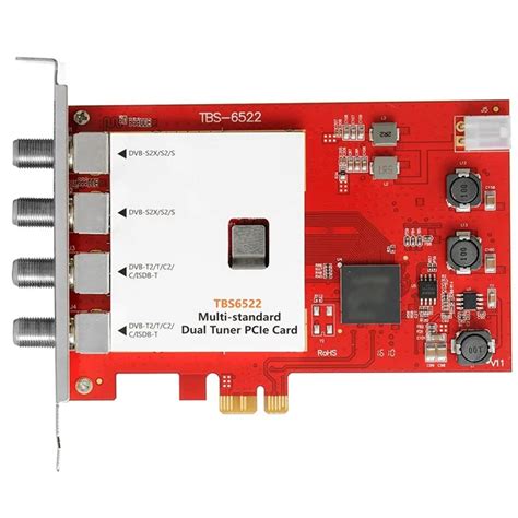 Tbs6522 듀얼 튜너 Pcie 카드 Dvb S2x S2 T2 Isdb T 멀티 표준 디지털 Tv 카드 라이브 Tv창리눅스htpc 서버 Aliexpress