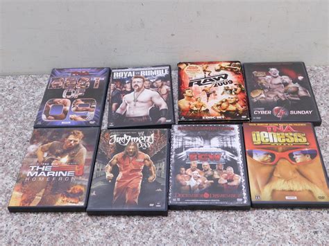 Lot Of 8 Wrestling Dvds Mostly Wwe Ecw Tna Raw Etc