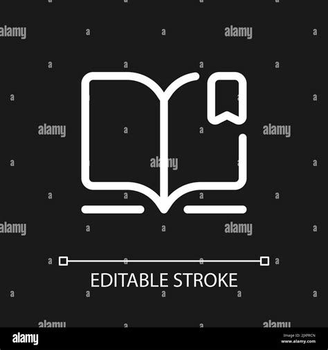 Reading E Book Pixel Perfect White Linear Ui Icon For Dark Theme Stock Vector Image And Art Alamy