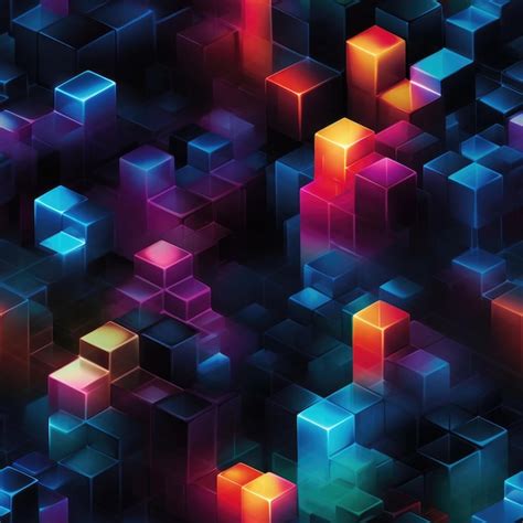 Premium Ai Image Pattern Tile Tetris Geometric Seamless Wallpaper