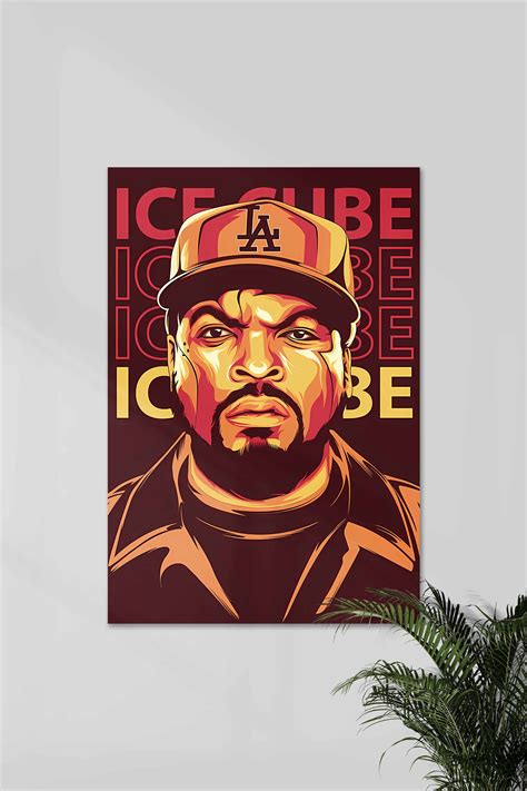 Ice Cube 00 Ice Cube Vector Art Music Artist Poster Posterized