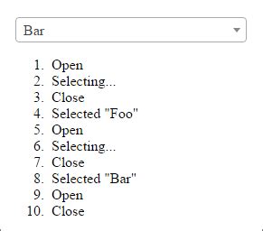 Javascript Handle Select Select Event On Active Option Stack Overflow