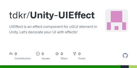 Github Tdkrunity Uieffect Uieffect Is An Effect Component For Ugui