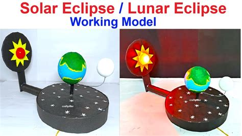 Solar Eclipse Lunar Eclipse Earth Rotation Working Model 3d