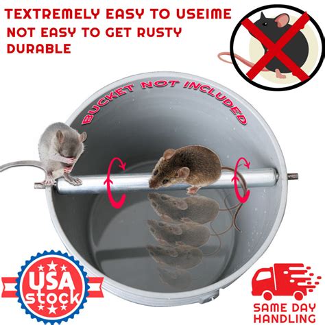 Stainless Steel Mice Rats Mouse Killer Roll Trap Log Grasp Bucket