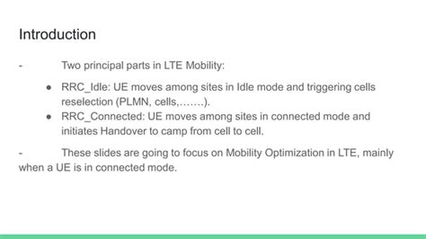 Lte Mobility Optimization Pdf Smartphones Consumer Electronics