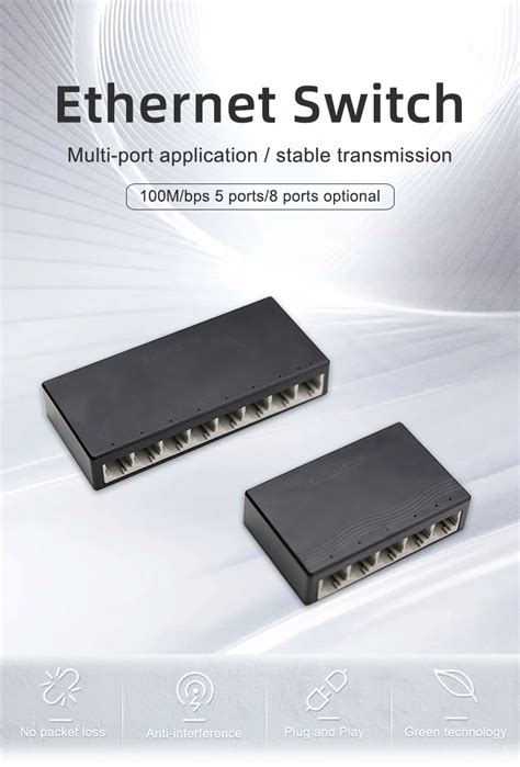 5 Ports 8 Ports 100mbps Rj45 Fast Network Switch Ethernet Smart