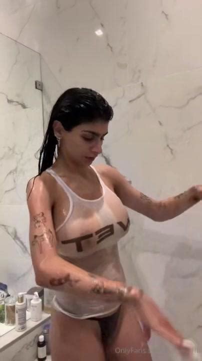 Mia Khalifa Nude Wet Tank Top Onlyfans Video Leaked Onlyfans Leaked Nudes