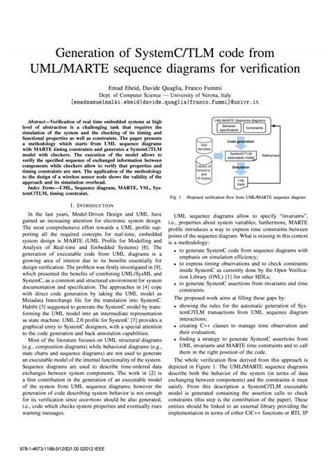 Pdf Generation Of Systemctlm Code From Umlmarte Sequence Diagrams For Verification