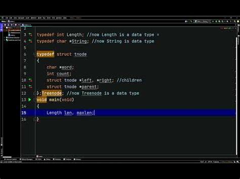 C Programming Language Typedef YouTube