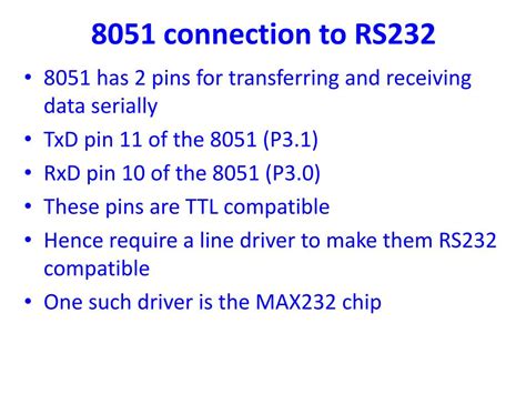 Ppt Unit 4 Part1 8051 Serial Communication Interface Powerpoint Presentation Id 3379976