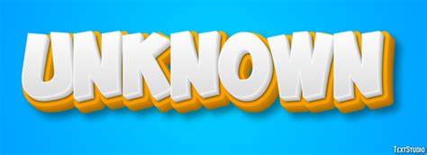 Unknown Text Effect And Logo Design Word