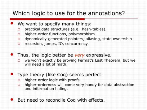Ppt Program Verification With Hoare Type Theory Powerpoint Presentation Id6259480