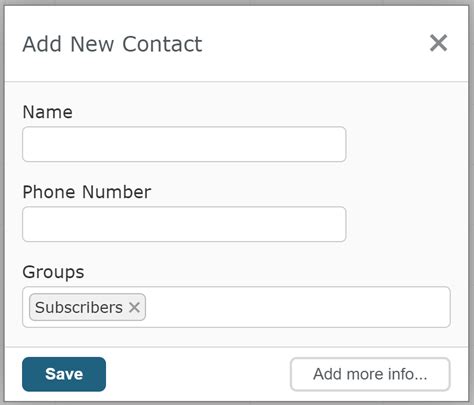 Introduction To Contacts Page User Guide