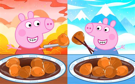 【狂猪日记】鹌鹑蛋好难夹起来，佩奇把汤匙给乔治用 云仔波仔yokiboki 云仔波仔yokiboki 哔哩哔哩视频