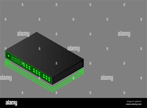 Isometric Switch With Up Link Port Vector Illustration Stock Vector Image And Art Alamy