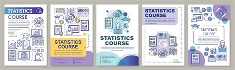 Statistics Metrics Tools Course Brochure Template Layout Flyer Booklet Leaflet Print Design
