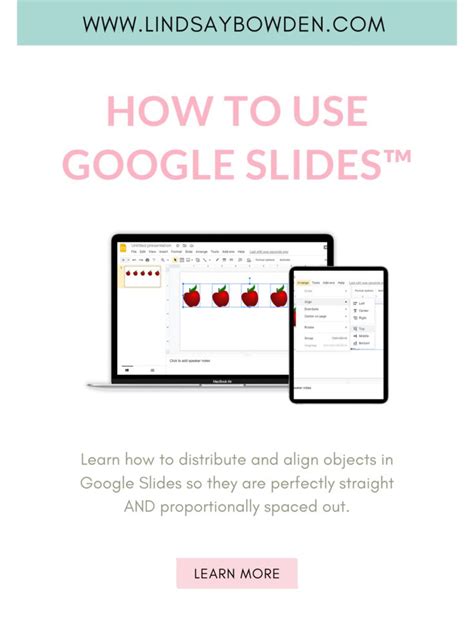 How To Use Google Slides Distribute Align Tools Lindsay Bowden Math Blog Secondary Math