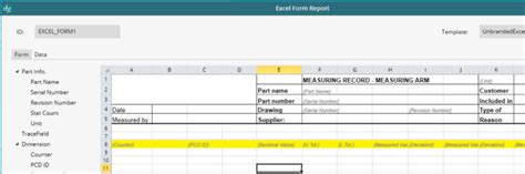 Uploading A Custom Excel Report Template In 2019 R1 Pc Dmis For Cmms