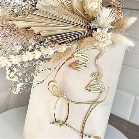 Cake Topper Line Art Lady With Style Bakers Boutique