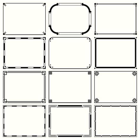 Premium Vector Decorative Simple Frames Set 14
