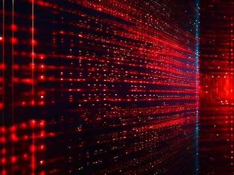 A Vibrant Canvas Illuminated By A Cascade Of Red Binary Code Dynamic Lines And Patterns 8k Ultra