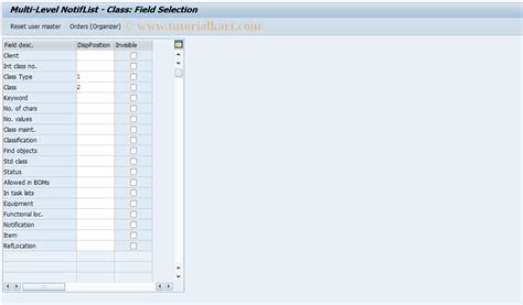 OIXS SAP Tcode Multi Level NotifList Class OIXS SAP Tcode Multi Level NotifList Class