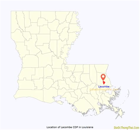 Map Of Lacombe Cdp Thong Thai Real