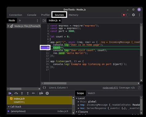How To Debug Node Js Using Chrome Devtools And Watchers Logrocket Blog