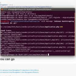 Yii20 User Management Migration Failed Stack Overflow