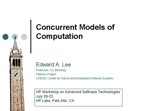 Concurrent Models Of Computation Edward A Lee Professor