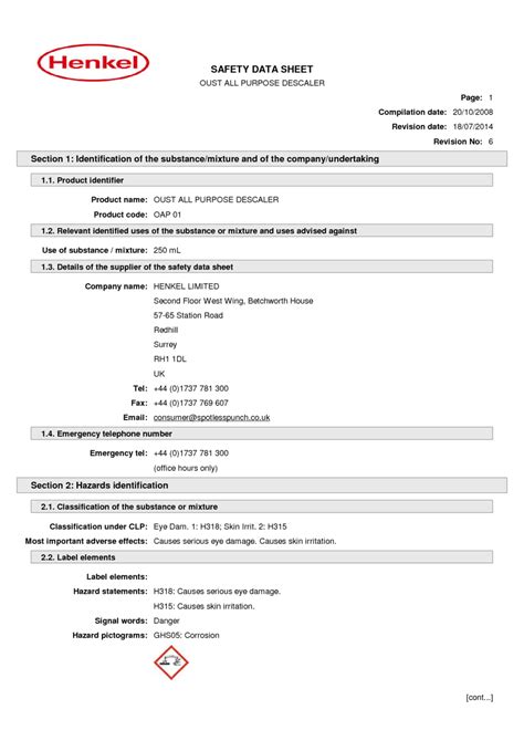 What Is The Purpose Of A Safety Data Sheet Sds At Lara Tolmie Blog