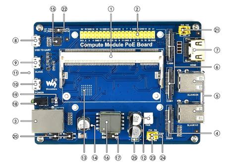 raspberry pi compute module 3 io board with poe ethernet 4x usb gpio